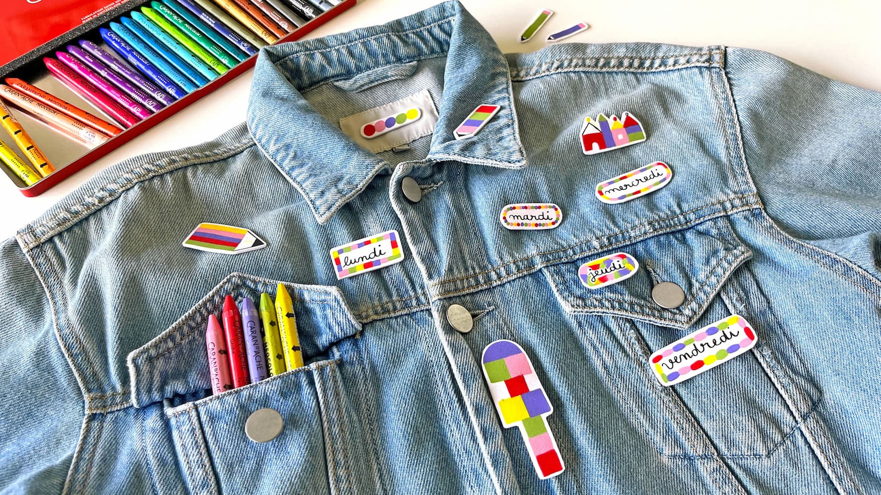 Kreative DIY-Aktivität – farbenfrohe Anstecker gestalten | Caran d’Ache