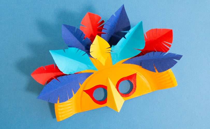 Tuto DIY masque de carnaval simple et coloré | Caran d'Ache