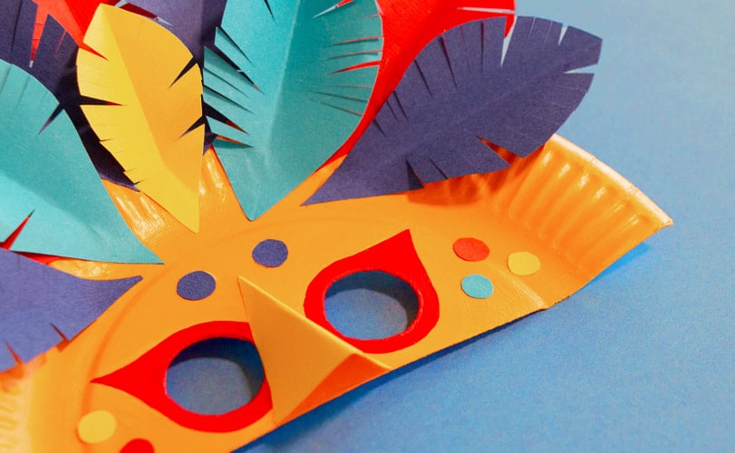 Tuto DIY masque de carnaval simple et coloré | Caran d'Ache