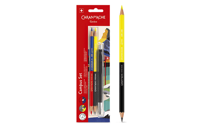 Set de 2 crayons BICOLOR et GRAPHICOLOR et d’un stylo bille 888 | Caran ...